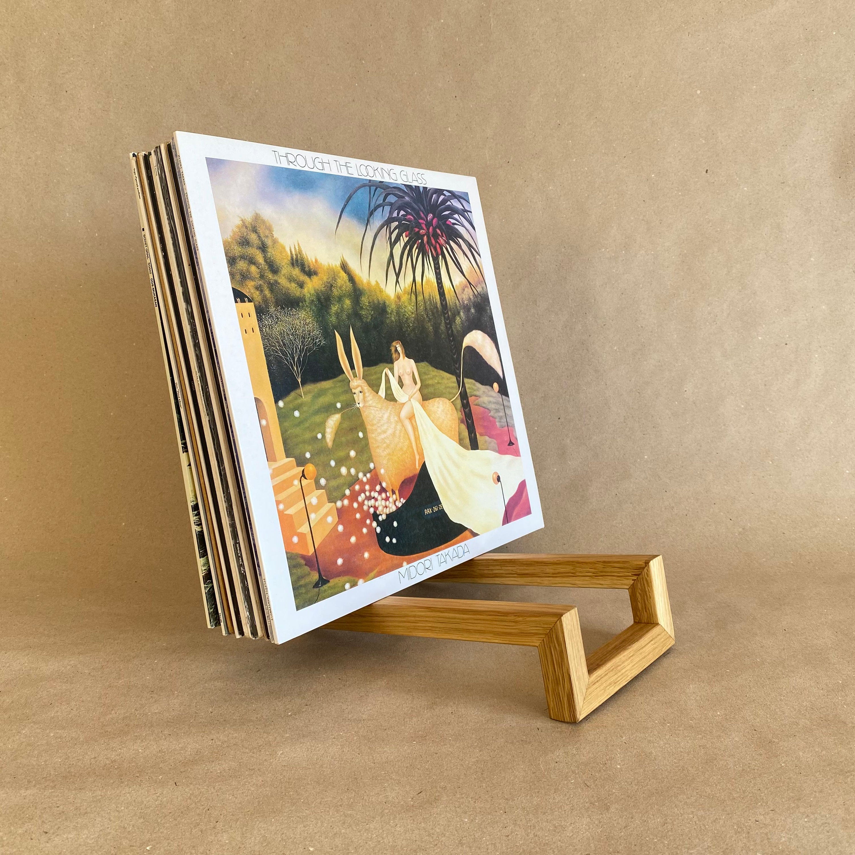 Unique Vinyl Rack, Wood Vinyl Records Storage, Modern design, Minimali ...